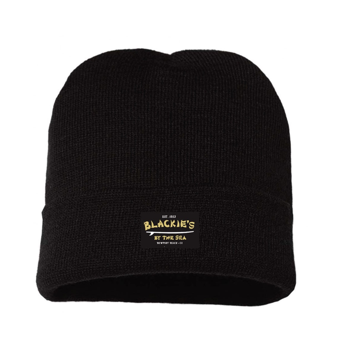 Black cuffed Beanie – Blackie's By The Sea